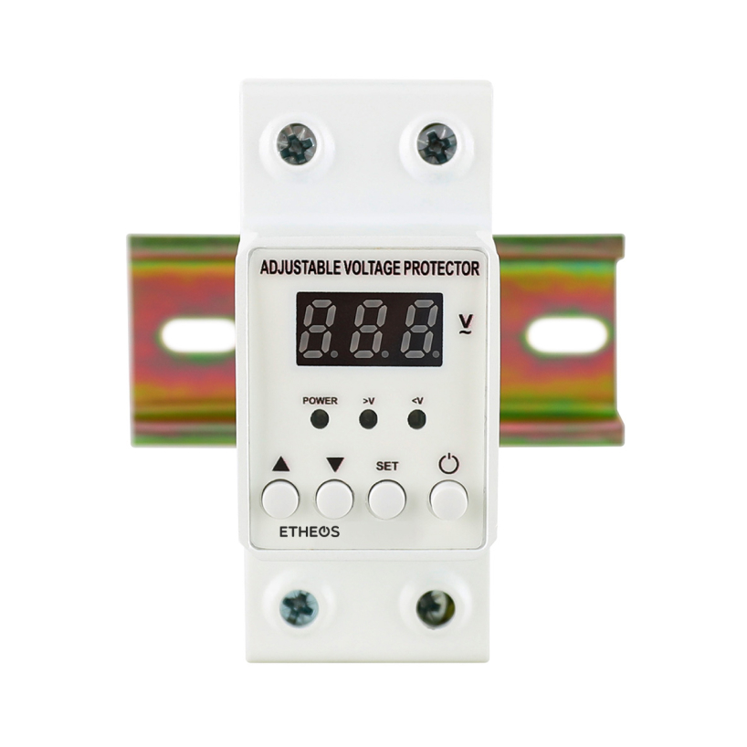 Protector de tensión para riel din 40A voltaje configurable | Electromingo